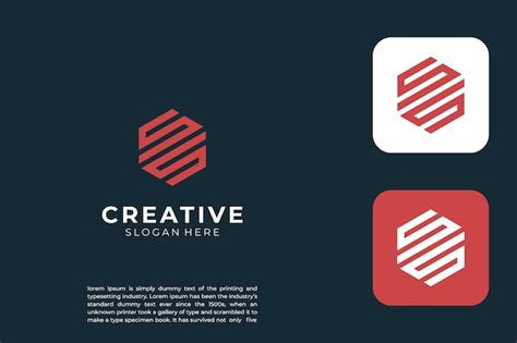 Premium Vector Modern Letter Ss Logo In A Hexagon Shape Geometric Monogram Logo Design