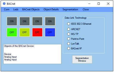 The Bacnet Objects Provided By The Device Download Scientific Diagram