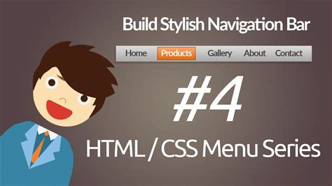 html and css build stylish navigation bar youtube