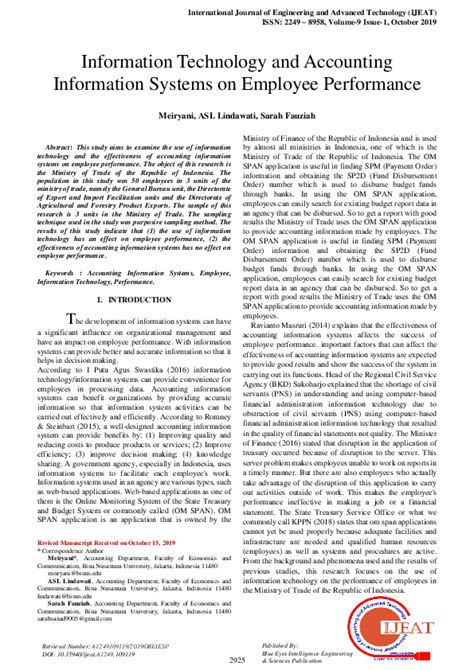 Pdf Information Technology And Accounting Information Systems On