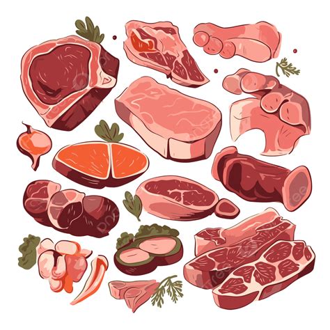 고기 클립 아트 벡터 그림 만화 그리기 고기 클립 아트 Png 일러스트 및 벡터 에 대한 무료 다운로드 Pngtree