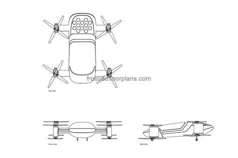 passenger drone free cad drawings