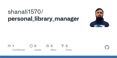 Github Shanali1570personallibrarymanager