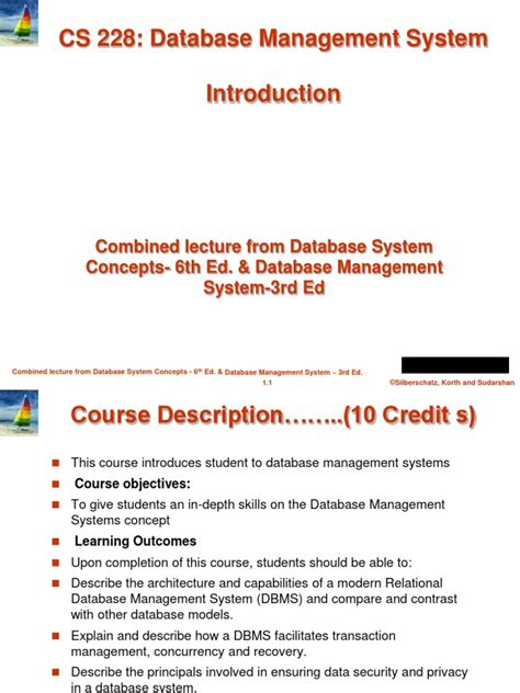 Cs 228 Database Management System Pdf Relational Database Databases