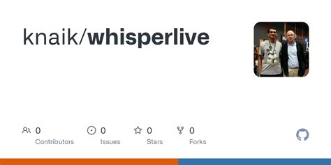 GitHub Knaik Whisperlive