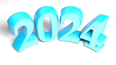 2024 흰색 배경에 격리 된 파란색 구부러진 쓰기 3d 렌더링 그림 12월 31일에 대한 스톡 사진 및 기타 이미지 12월