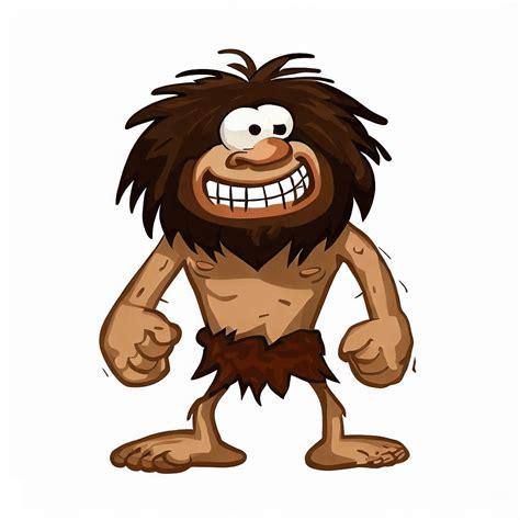 穴居人のイラスト PNG イメージ