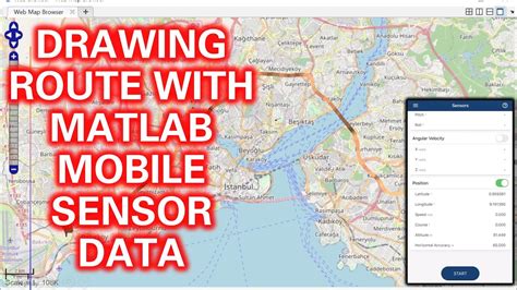 Drawing Route On A Map With Matlab Mobile Sensor Data Youtube
