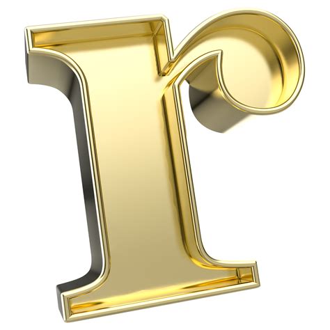 R Font Gold 3d Render 45955742 Png