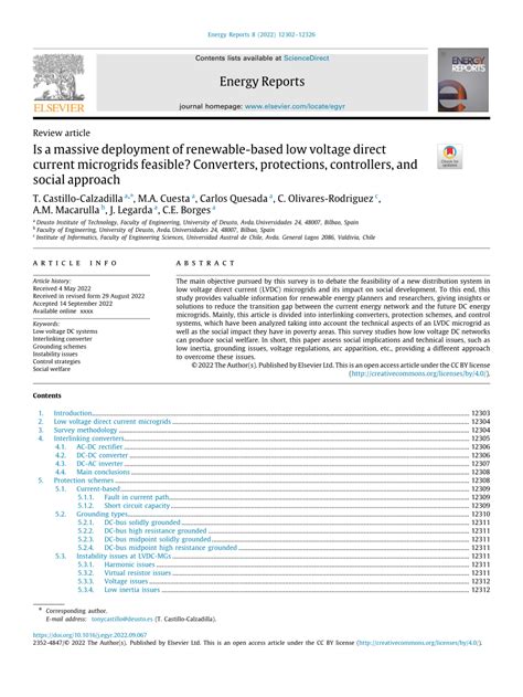 Pdf Is A Massive Deployment Of Renewable Based Low Voltage Direct Current Microgrids Feasible