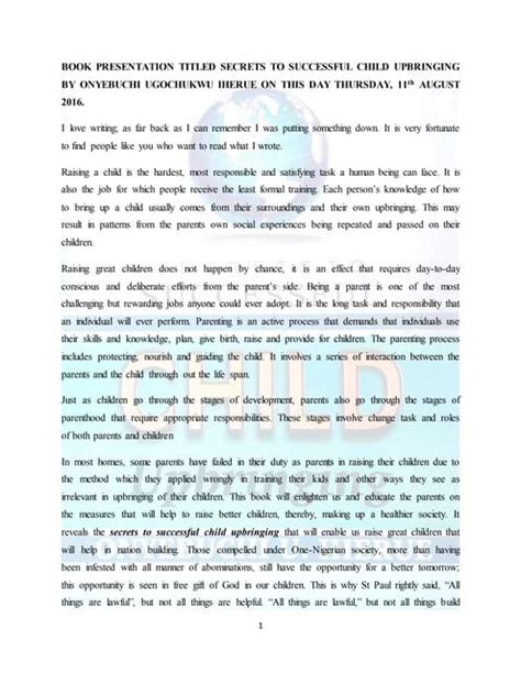 Book Presentation By Onyebuchi Ugochukwu Iherue Pdf