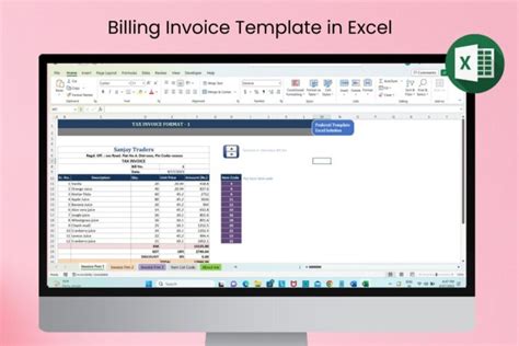Billing Invoice Template In Excel High Quality Excel Pdf Word Templates