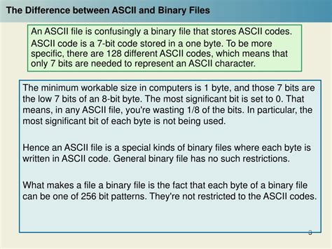 Ppt Computers And Representations Ascii Vs Binary Files Powerpoint