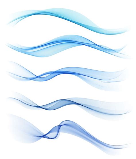 Abstract Wave Element Vector Design Images Vector Set Of Blue Abstract Wave Design Element