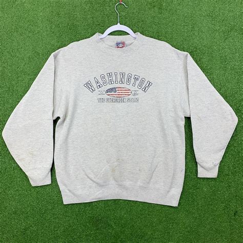 Vintage Washington State Gray Crewneck Mens Depop