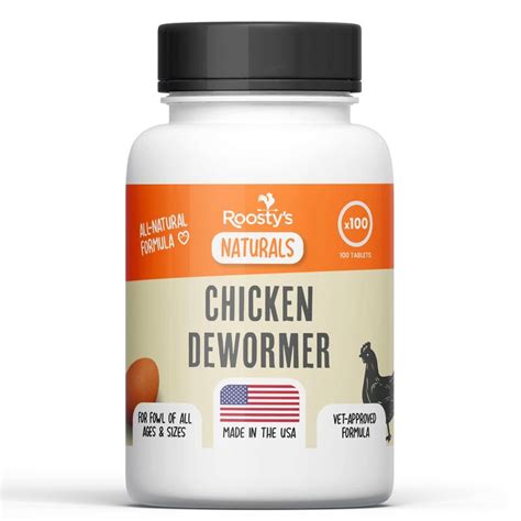 Roostys Naturals De Wormer For Chickens 100 Count All Natural