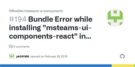 Bundle Error While Installing Msteams Ui Components React In My Spfx Webpart Issue