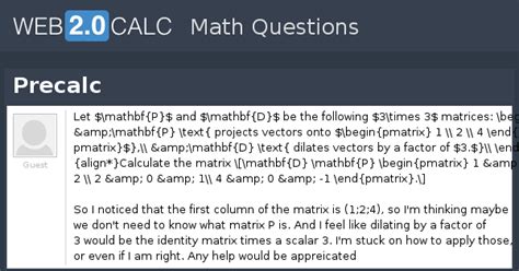 View Question Precalc