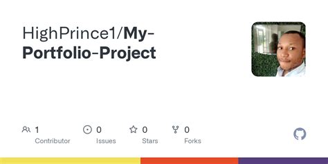 Github Highprince1my Portfolio Project