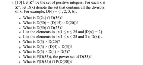 Solved Let Z Be The Set Of Positive Integers For Chegg