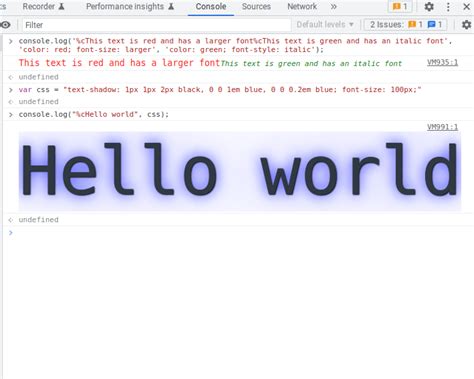how to add colors to javascript console outputs examples