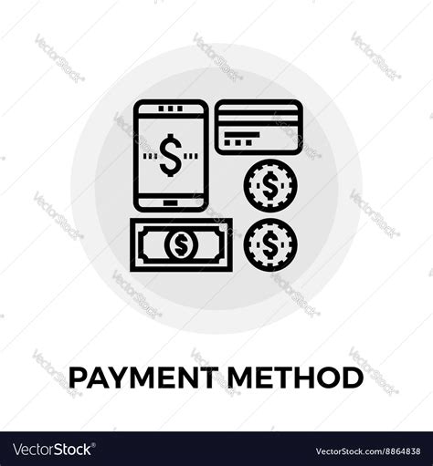 Payment Method Line Icon Royalty Free Vector Image