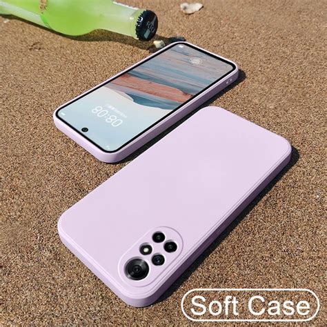 Square Liquid Silicone Soft Phone Case Shockproof Candy Cover For