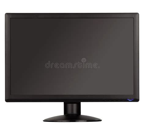 Modern Black Computer Monitor Isolated On White Background Stock Image Image Of Connectivity
