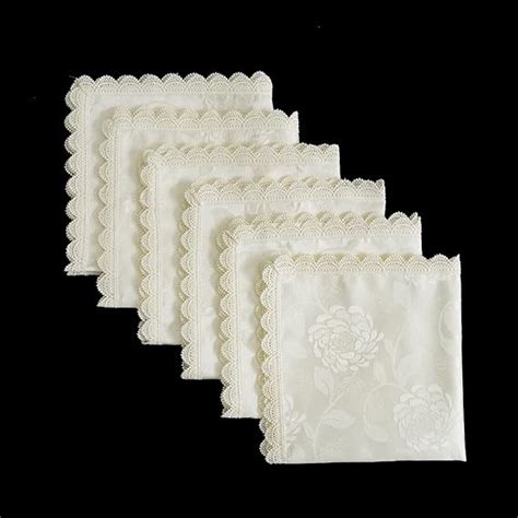 Glory Season Waterproof Spillproof Napkin With Lace Trim Washable Cloth Dinner