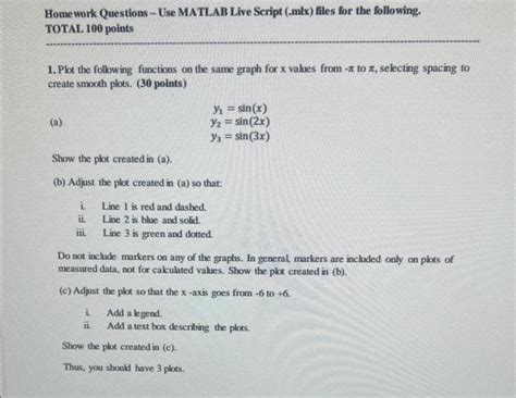 Solved Homework Questions Use Matlab Live Seript Mlx