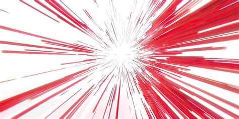 Horizontal Illustration Of Bold Red Lines Radiating Outwards From