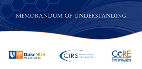 2020 Memorandum Of Understanding Centre For Innovation In Regulatory Science Cirs And Duke