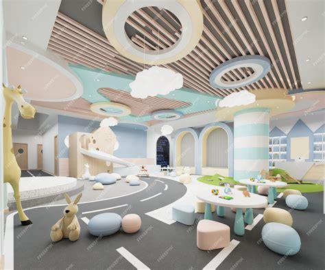 Premium Photo Interior Of A Modern Kindergarten Classroom