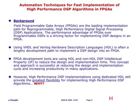Ppt Automation Techniques For Fast Implementation Of High Performance Dsp Algorithms In Fpgas