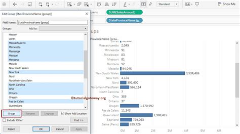 Tableau Grouping Or Group By