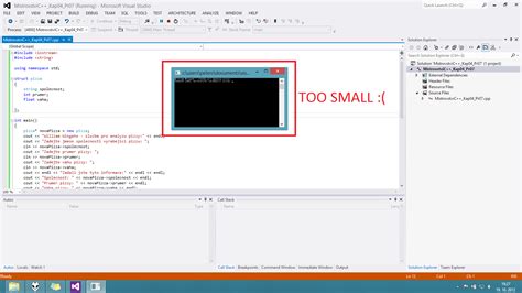 Build Microsoft Visual Studio 2012 Very Small Command Line Stack