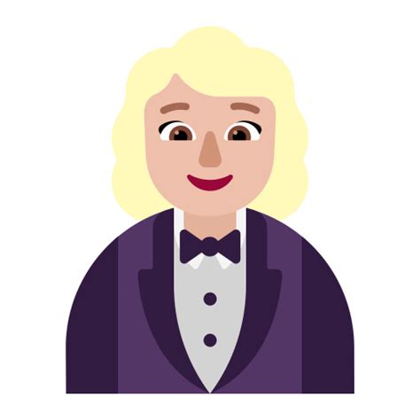 Woman In Tuxedo Flat Medium Light Icon Fluentui Emoji Flat Iconpack