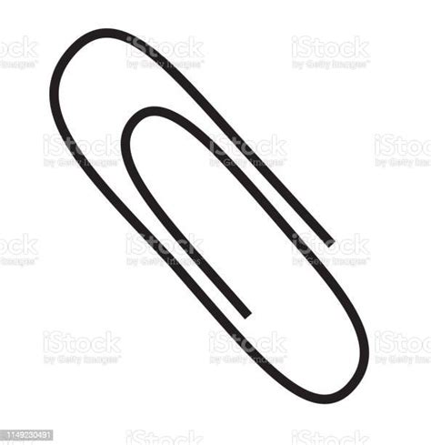 흰색 바탕에 종이 클립 아이콘입니다 플랫 스타일입니다 웹 사이트 디자인 로고 앱 Ui에 대 한 종이 클립 기호입니다 첨부 기호 고정됨에 대한 스톡 벡터 아트 및 기타 이미지