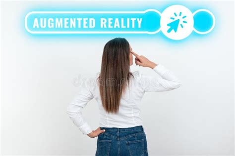 Conceptual Display Augmented Reality Business Idea Technology That Imposes Computer Image On