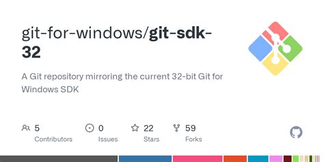 Github Git For Windowsgit Sdk 32 A Git Repository Mirroring The Current 32 Bit Git For
