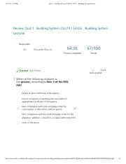 Quiz Building System Review And Questions Course Hero