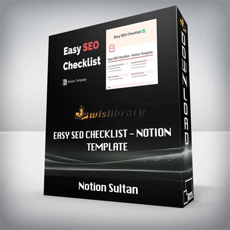 Notion Sultan Easy SEO Checklist Notion Template Wisdom Library