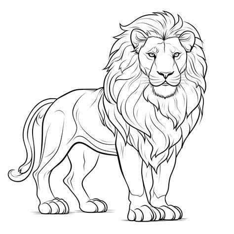 Vector Hand Drawn Lion Outline Illustration Premium Ai Generated Image