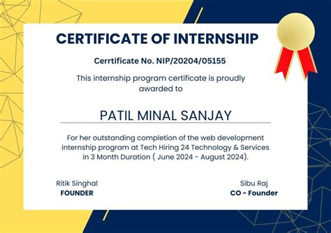 Minal Patil On Linkedin Webdevelopment Internship
