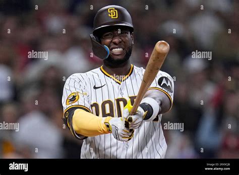 San Diego Padres Jurickson Profar Reacts After A Swinging Strike