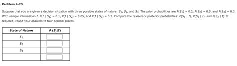 Solved Problem 4 23 Suppose That You Are Given A Decision