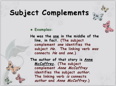 Subject Complement Examples Lesson 04 Sentence Diagramming Simple