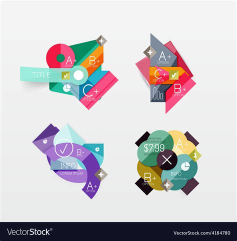 Set Of Abstract Geometric Layout Royalty Free Vector Image