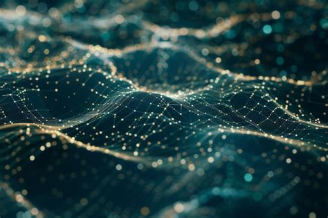 Premium Photo Abstract Waveform With Glowing Pink Dots