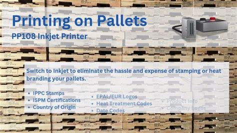 Printing On Pallets With Inkjet Printer Ippc Epal And Heat Treatment